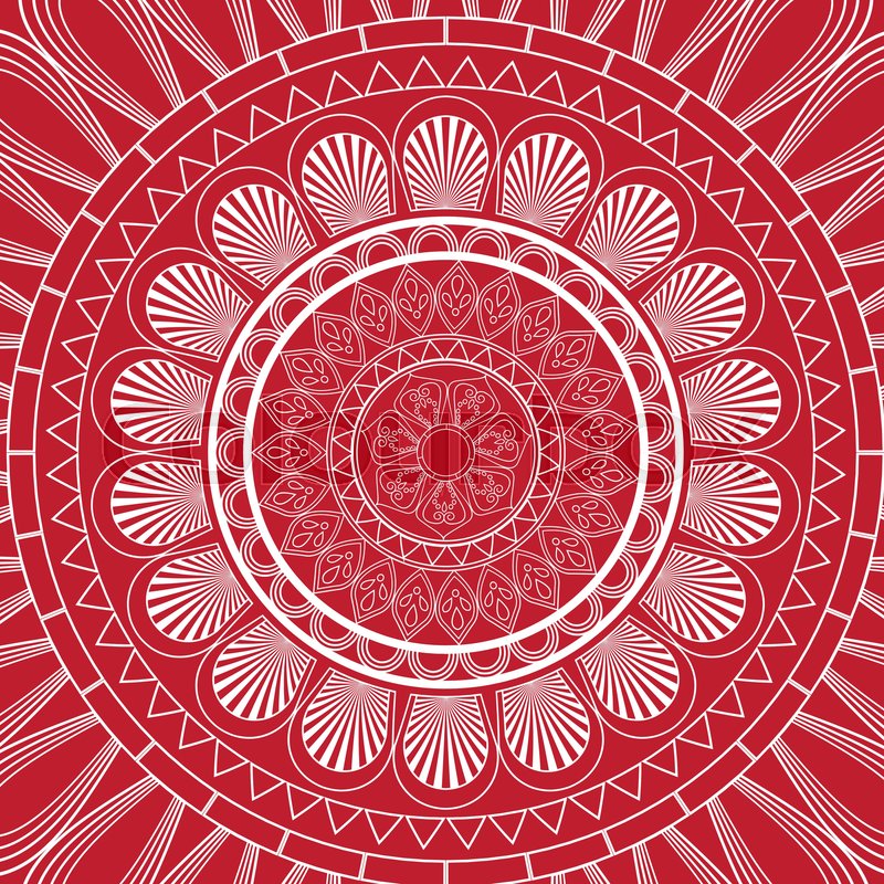 Red mandala. ethnic decorative ... | Stock vector | Colourbox