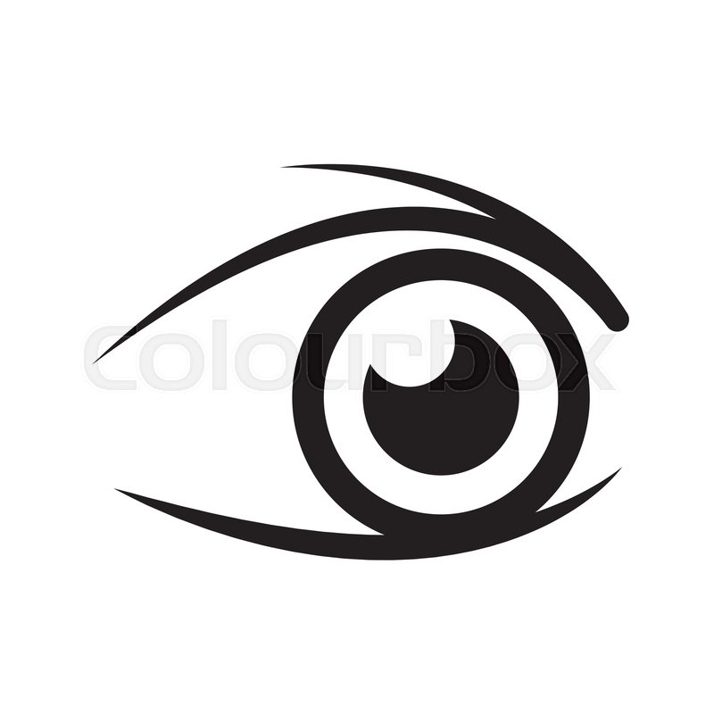 Human eye optical eyeball symbol ... | Stock vector | Colourbox