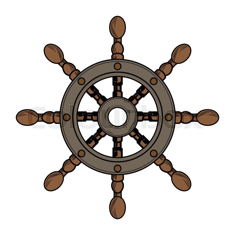 Pirate Ship Steering Wheel Clip Art