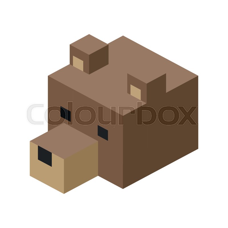 Head bear modular animal plastic lego ... | Stock vector | Colourbox