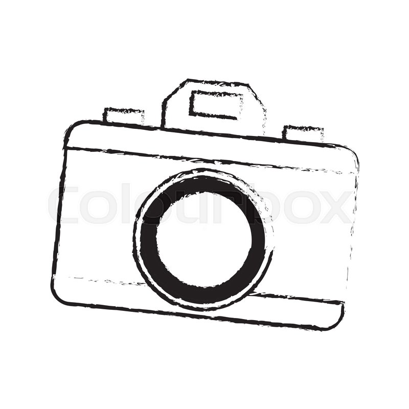Camera With Flash Drawing