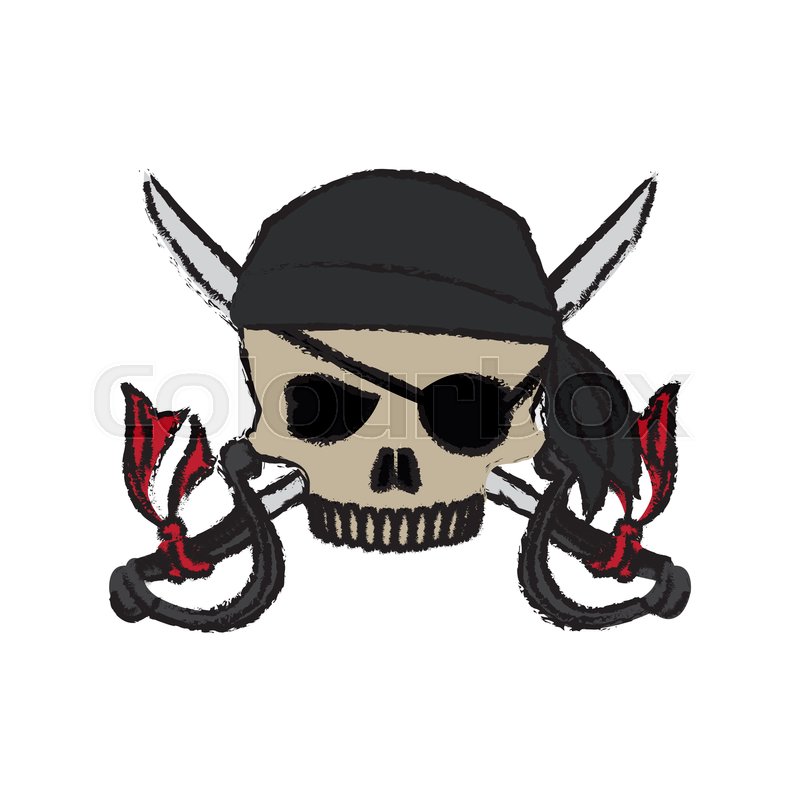 Skull And Cross Swords Patch