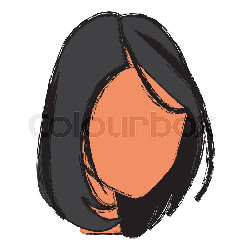 Head female hair style modern vector ... | Stock vector | Colourbox