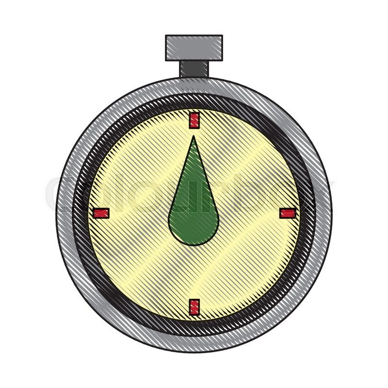 Chronometer stop watch time clock ... | Stock vector | Colourbox