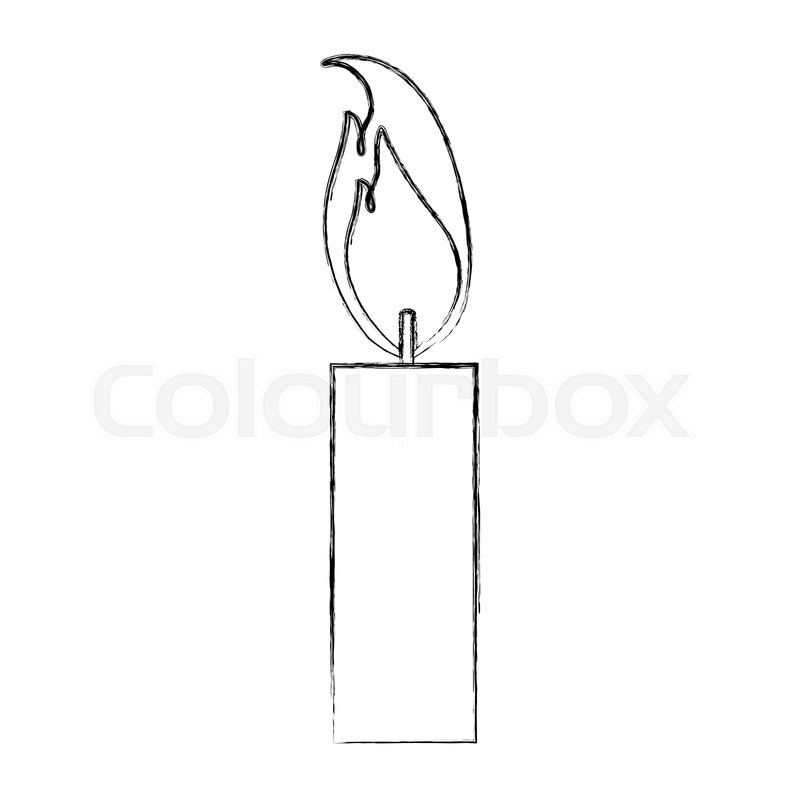 Candle Flame Outline