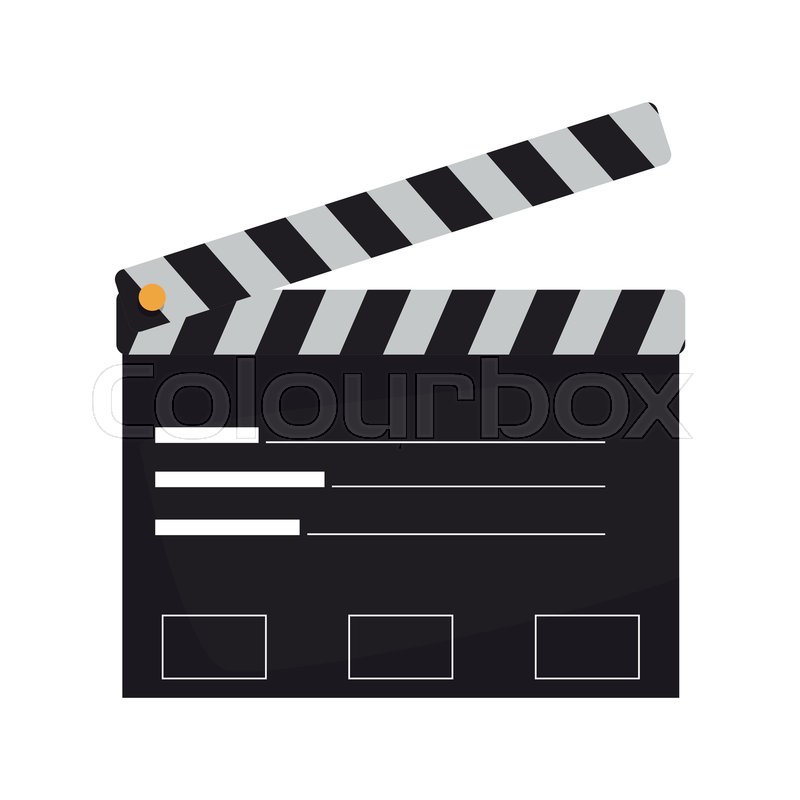 Film maker clapper board action icon ... | Stock vector | Colourbox