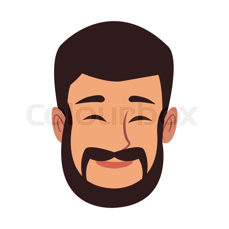 Smiling Man Face Cartoon