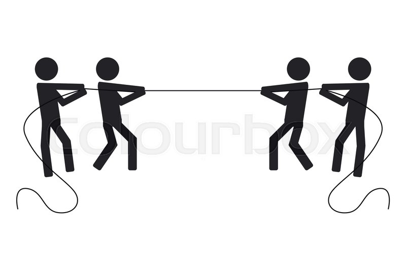 Teamwork competition pull loop people ... | Stock vector | Colourbox