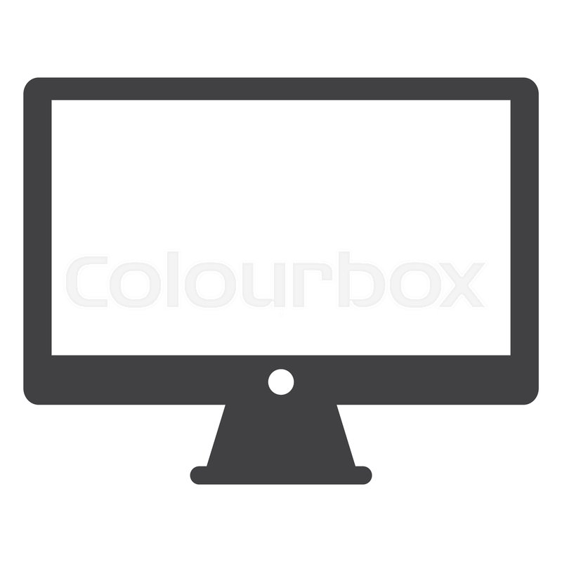 Computer Monitor Icon Vector