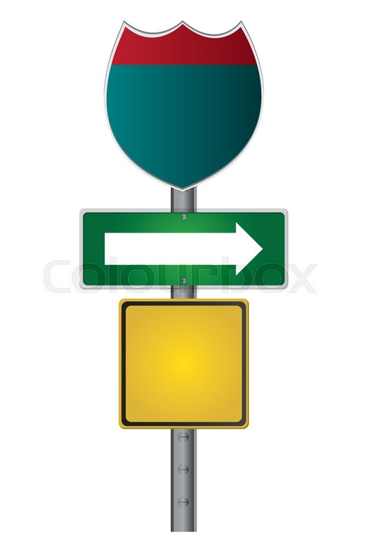 Flat design route traffic sign icon ... | Stock vector | Colourbox
