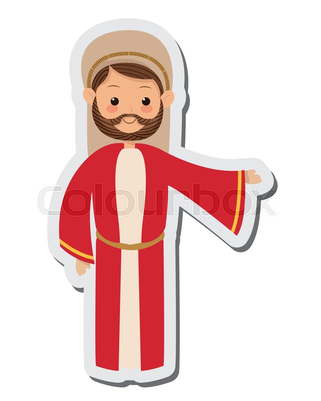 Flat design saint joseph icon vector ... | Stock vector | Colourbox