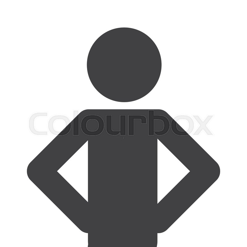 Flat design man pictogram icon vector ... | Stock vector | Colourbox