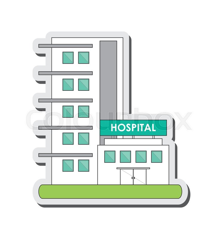 Hospital Building Icon Vector