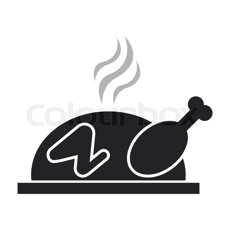 Cooked Chicken Silhouette