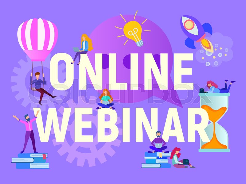 Online webinar concept, online ... | Stock vector | Colourbox