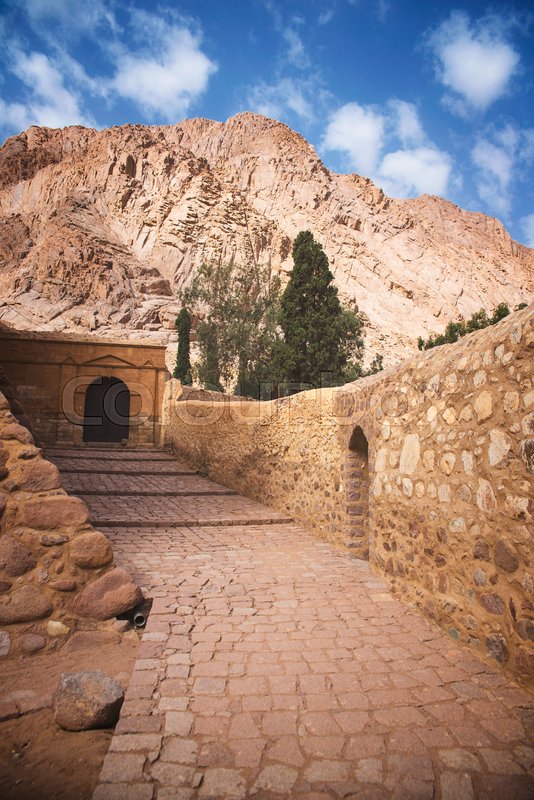 Saint Catherine's Monastery lies on ... | Stock image | Colourbox