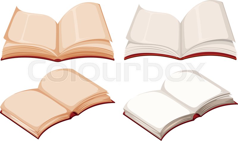 Set of empty book illustration | Stock vector | Colourbox