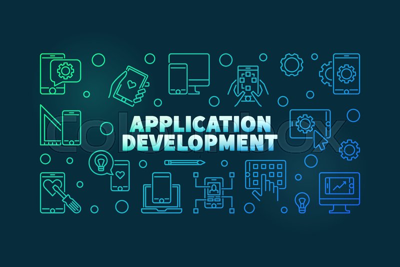 Application Development vector colored ... | Stock vector | Colourbox