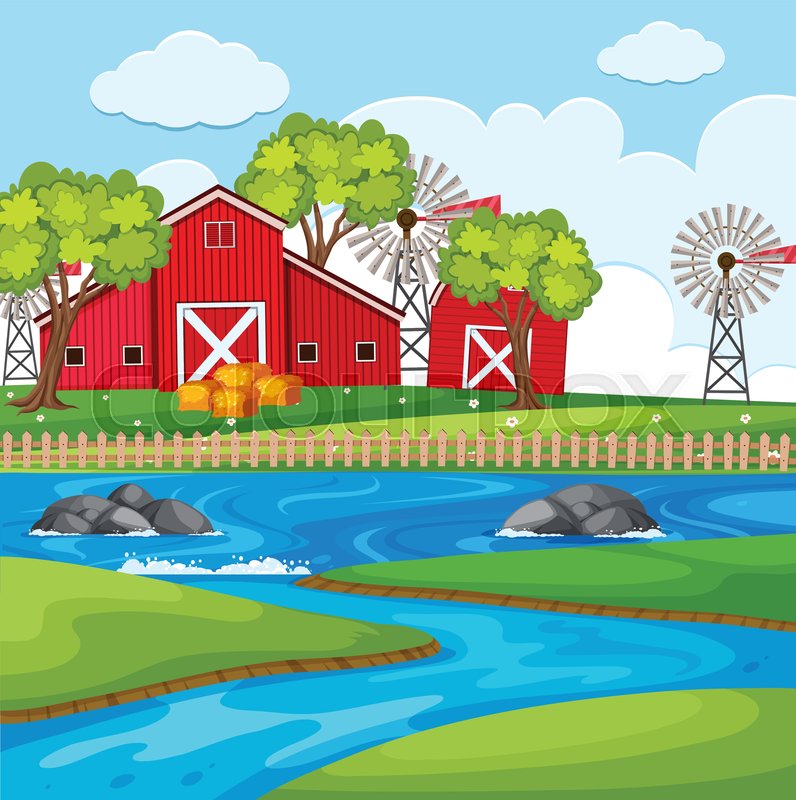 Farm Scene Clipart