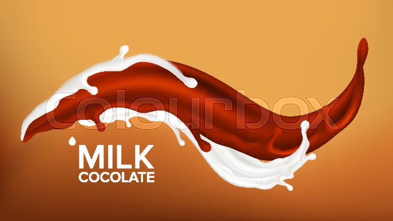 Chocolate Milk Splash Vector