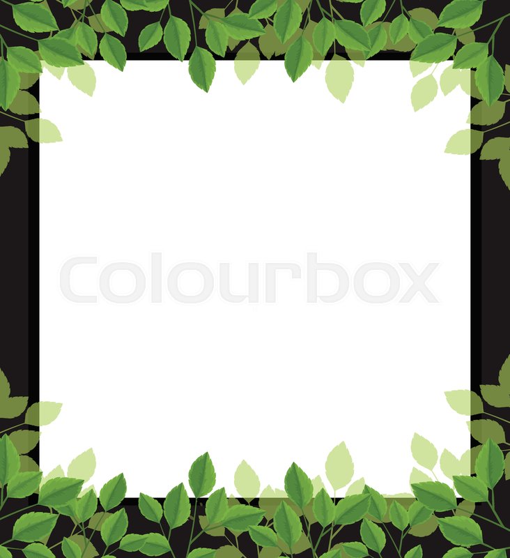 A beautiful leaf border illustration | Stock vector | Colourbox