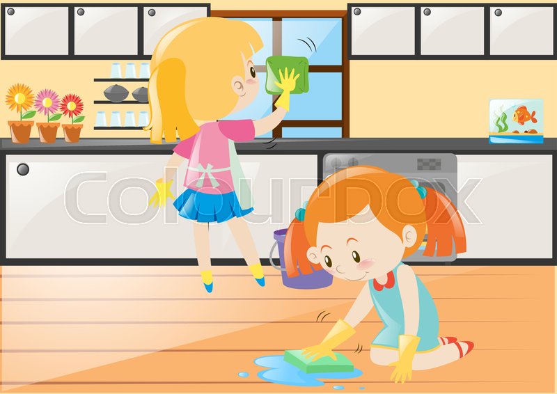 Clean The Kitchen Clipart
