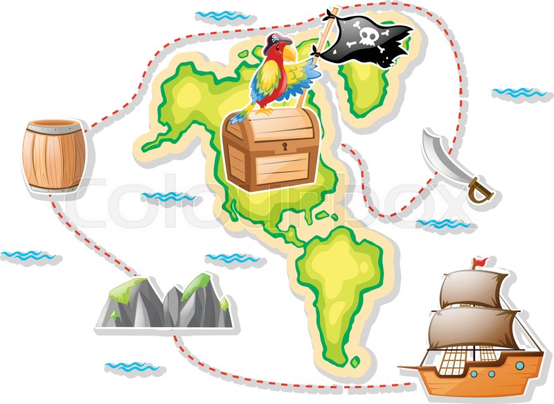 Treasure Map X Vector