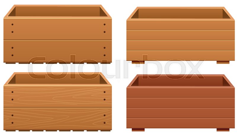 Wooden Box Vector