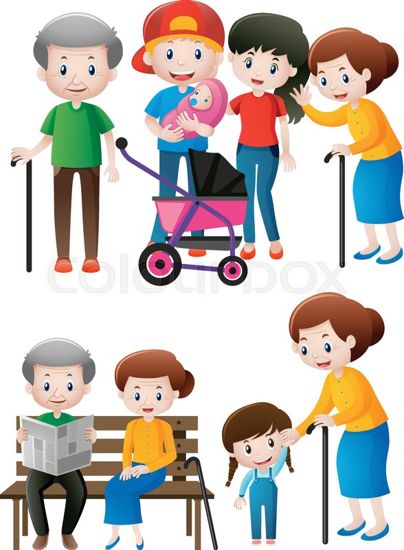 Different generations of family ... | Stock vector | Colourbox