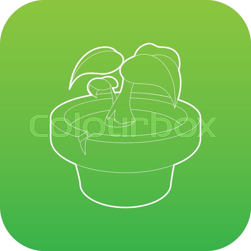 Green plant icon green vector isolated ... | Stock vector | Colourbox