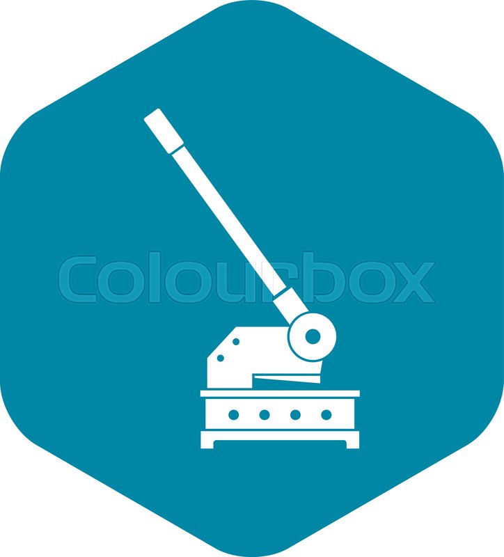 Cutting machine icon in simple style ... | Stock vector | Colourbox