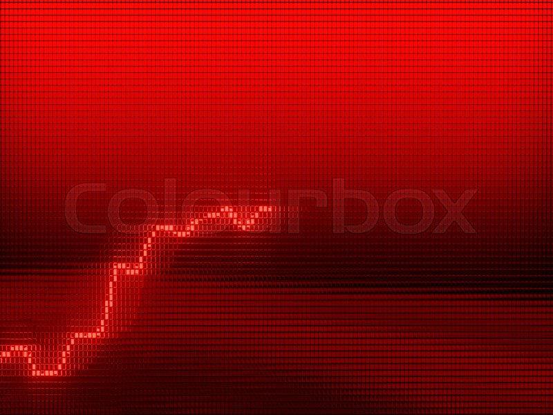 Red Graph moving up chart as growth and ... | Stock image | Colourbox