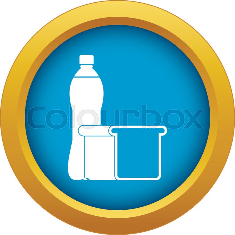 Food icon blue vector isolated on ... | Stock vector | Colourbox