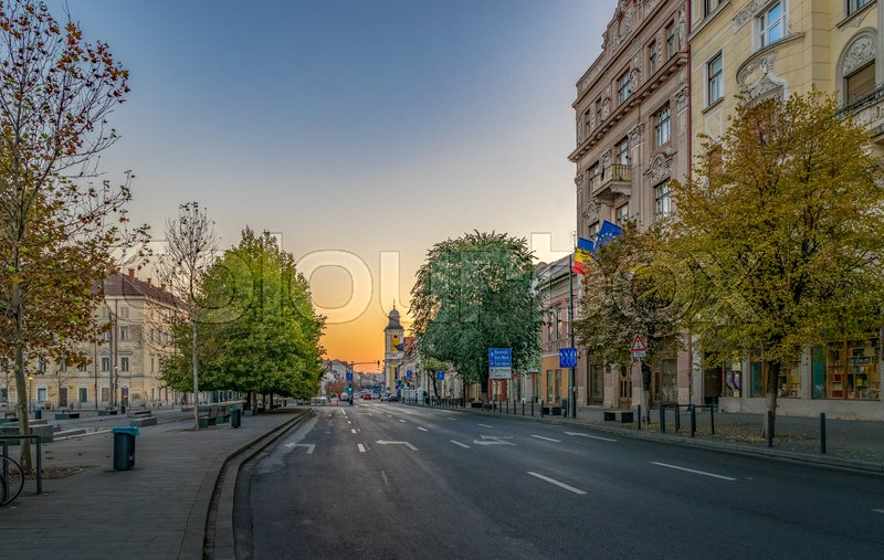 Cluj-Napoca city center. View from the ... | Stock image | Colourbox