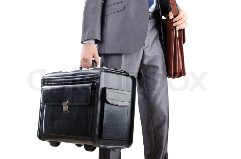 Businessman with suitcase travelling | Stock image | Colourbox