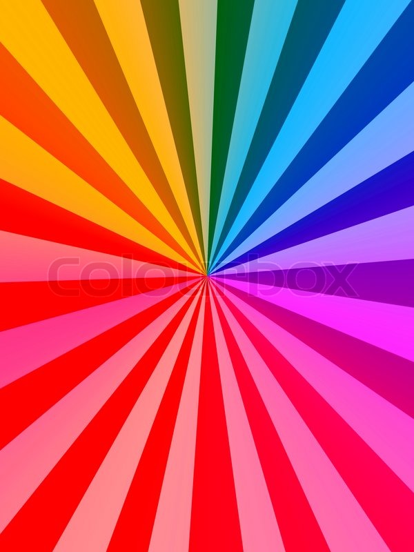 Multicolored Rainbow Rays as Background | Stock image | Colourbox