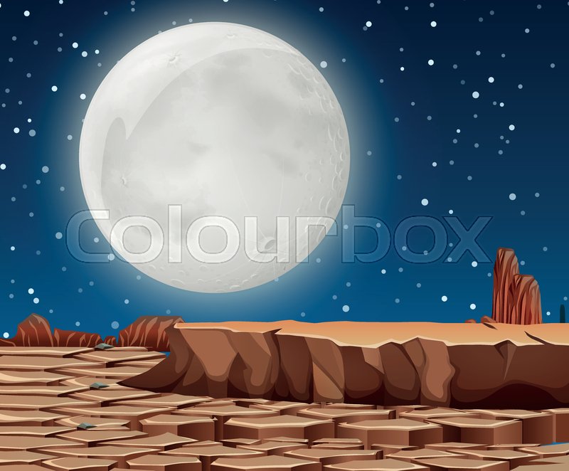 A dry land scene illustration | Stock vector | Colourbox