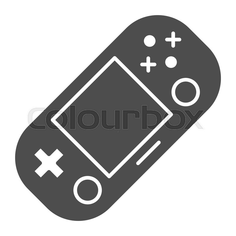 Handheld game console solid icon. ... | Stock vector | Colourbox