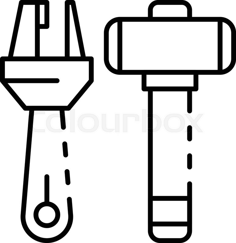 Carpenter tool icon. Outline carpenter ... | Stock vector | Colourbox