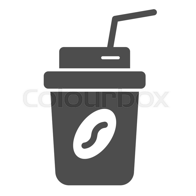 Coffee to go solid icon. Coffee ... | Stock vector | Colourbox