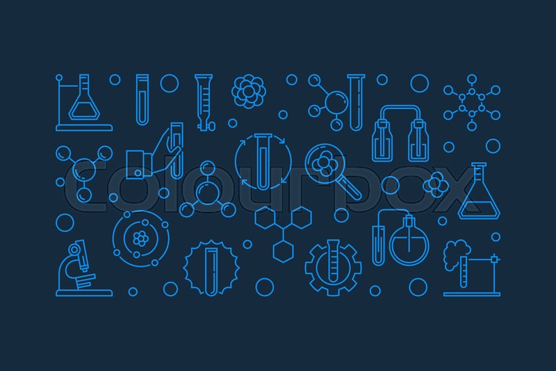 Vector Chemical Analysis outline ... | Stock vector | Colourbox