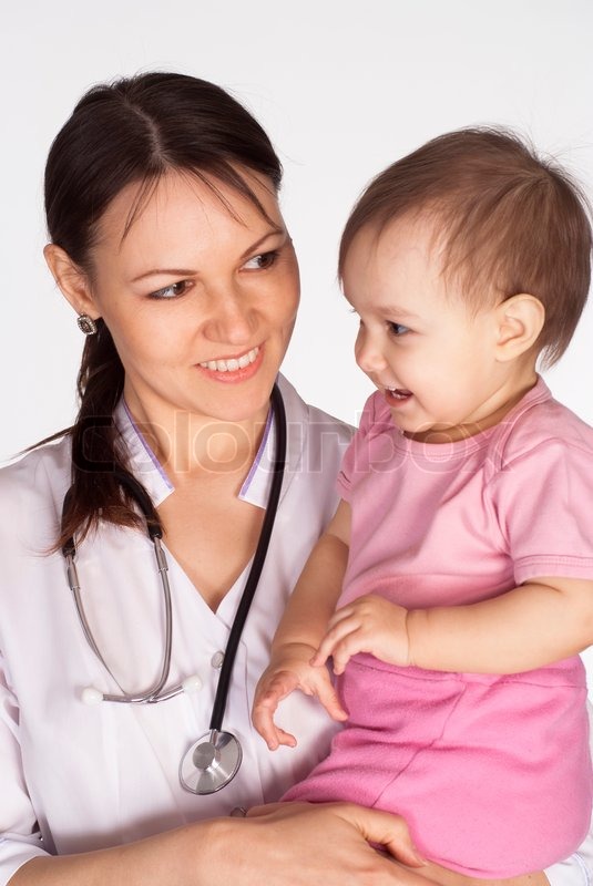 Doctor with small patient | Stock Photo | Colourbox