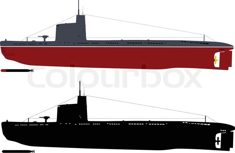 Vector submarine | Stock vector | Colourbox