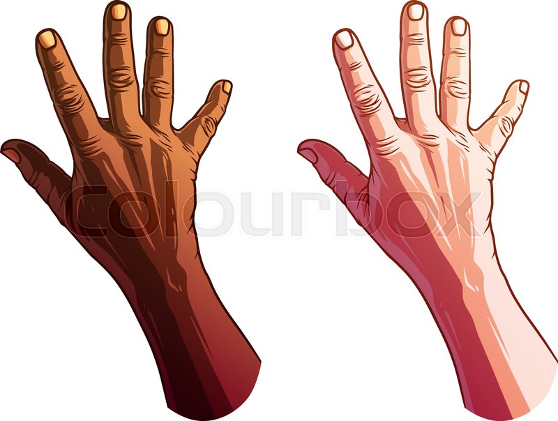 Cartoon Left And Right Palm