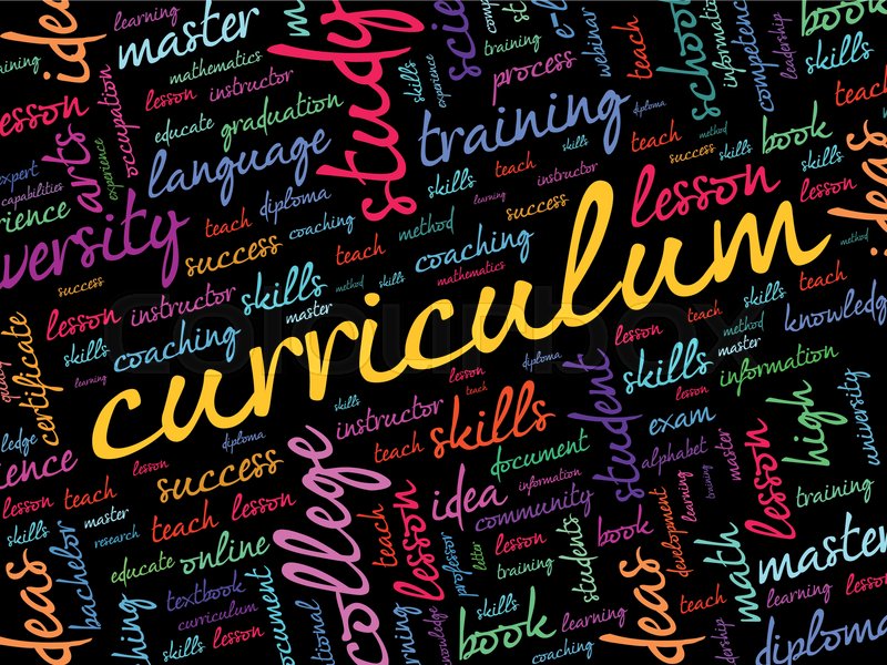CURRICULUM word cloud collage, ... | Stock vector | Colourbox