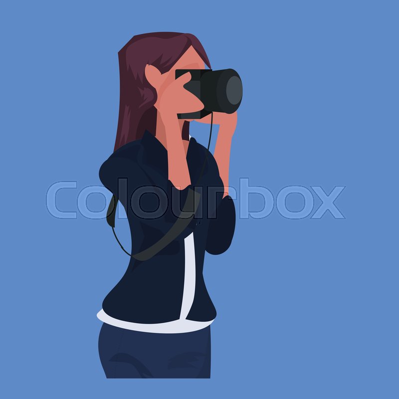 Female Photographer Cartoon