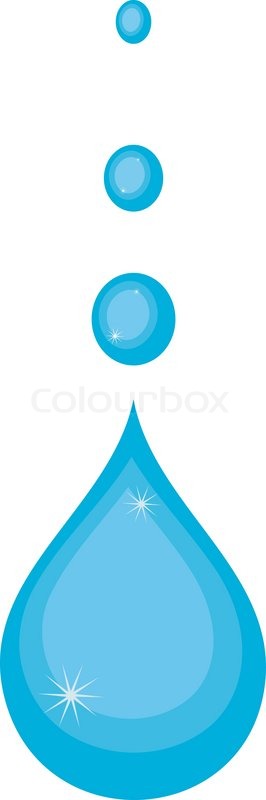 Vektor-Illustration von Wassertropfen | Stock-Vektor | Colourbox