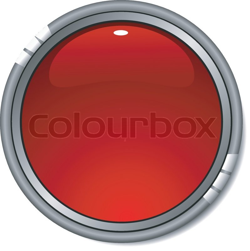 Vector glossy red button | Stock vector | Colourbox