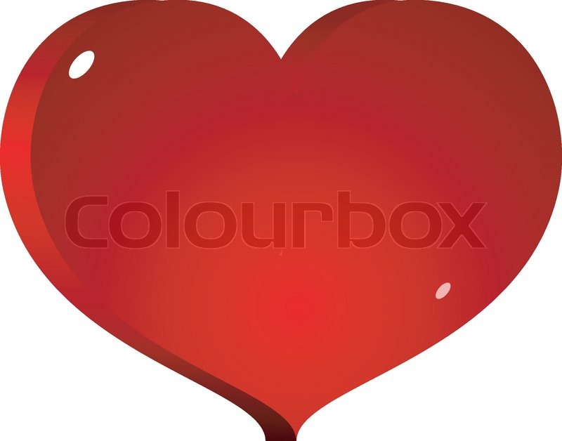 Rotes Herz | Stock-Vektor | Colourbox