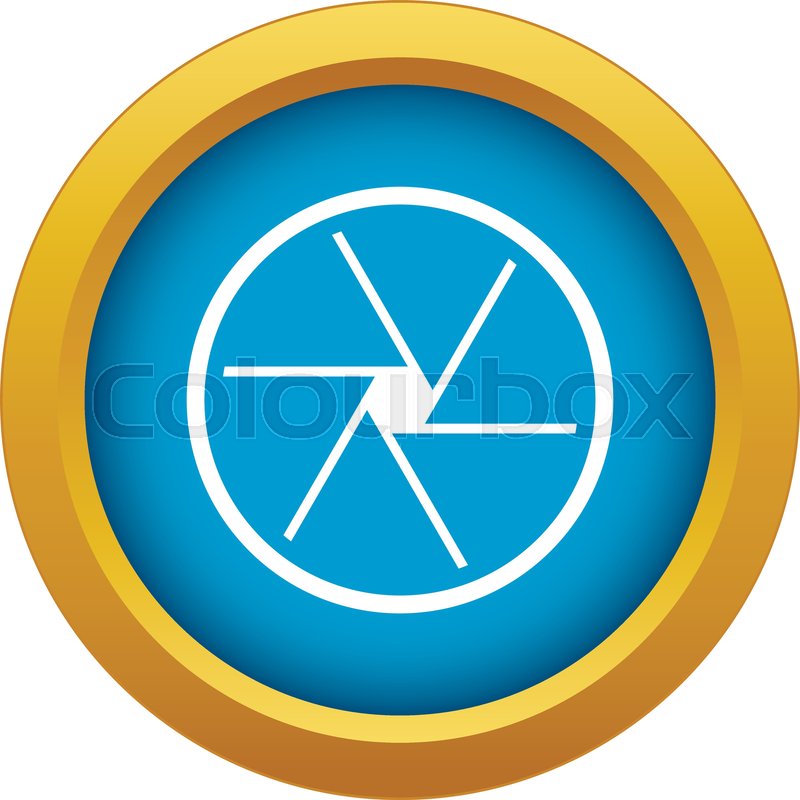 Round objective icon blue vector ... | Stock vector | Colourbox